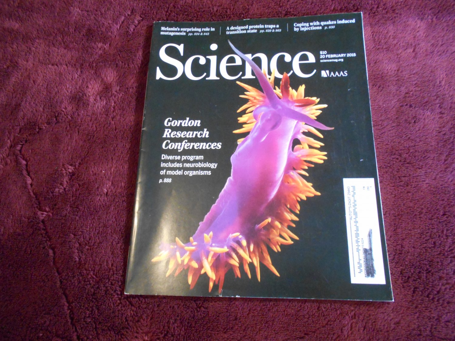 AAAS Science Magazine 2/20/15 Vol 347 No 6224 Pages 801-920 Gordon ...
