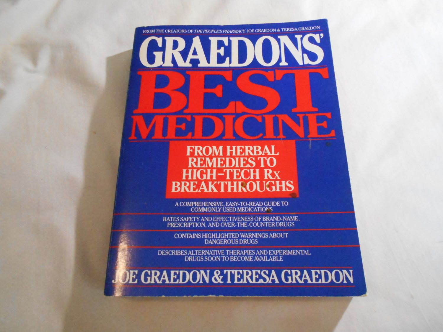 The Graedons' Best Medicine by Joe Graedon (1991) (L42a3) Bantam Books PB