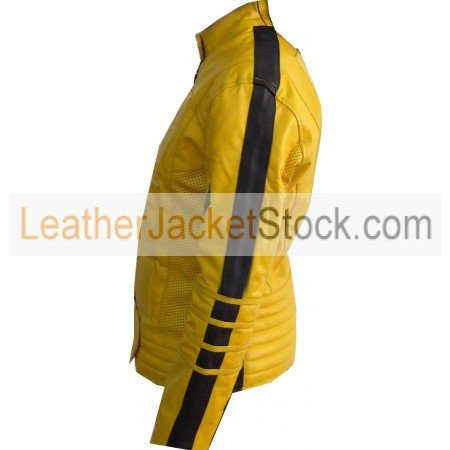 Kill Bill Uma Thurman Biker Leather Jacket