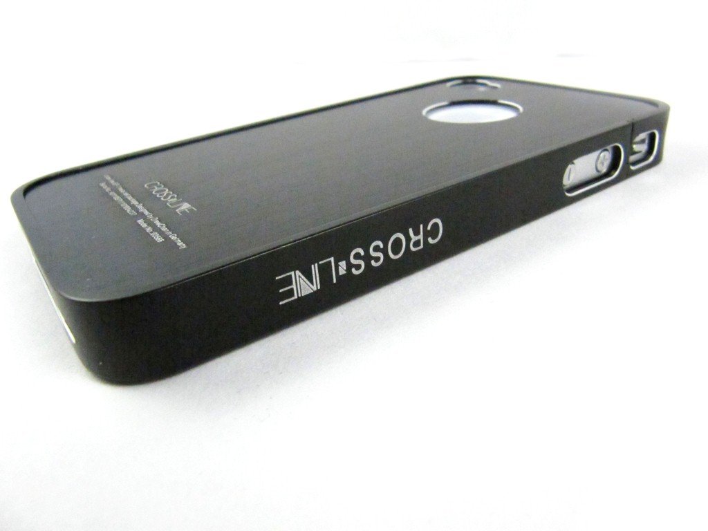 iPhone 4 Aluminum Metal 2in1 Bumper + Case Black Cross Line