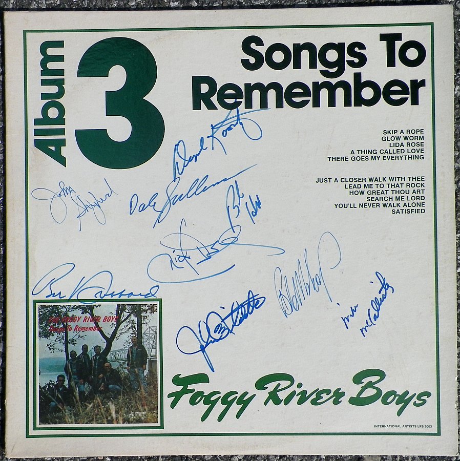 Foggy River Boys - Songs to Remember (Album 3) Internation Artists LP ...