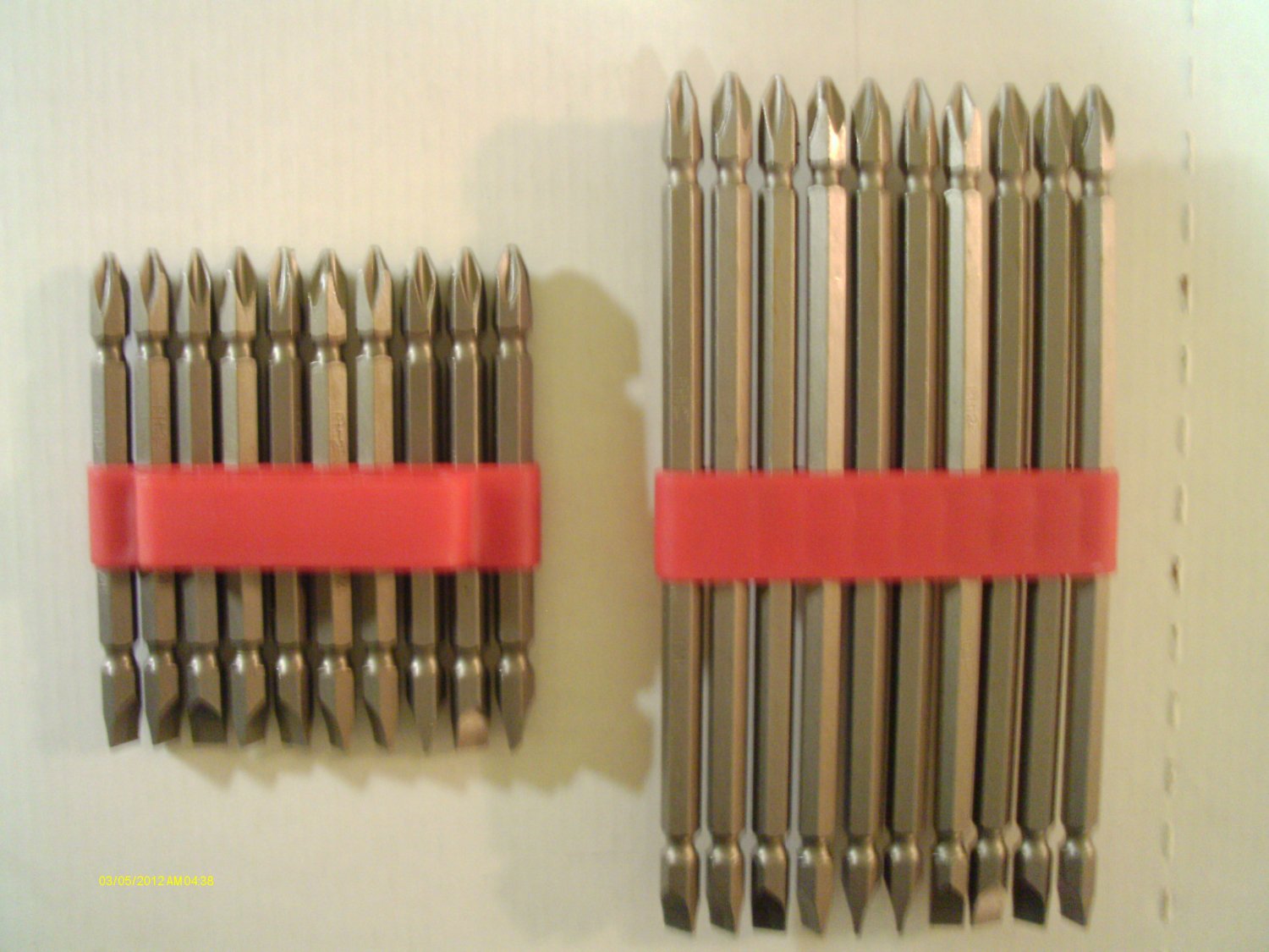 20 pcs DOUBLE END POWER BIT w/PLASTIC HOLDER 3 1/2" & 6" LONG #2ph X 1/ ...