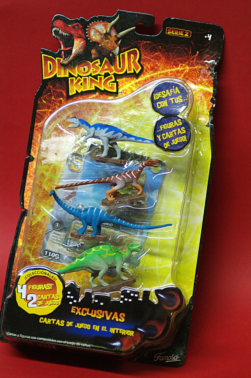 Dinosaur King pack 4 figures + 2 cards Series 2 Sega Acrocanthosaurus ...