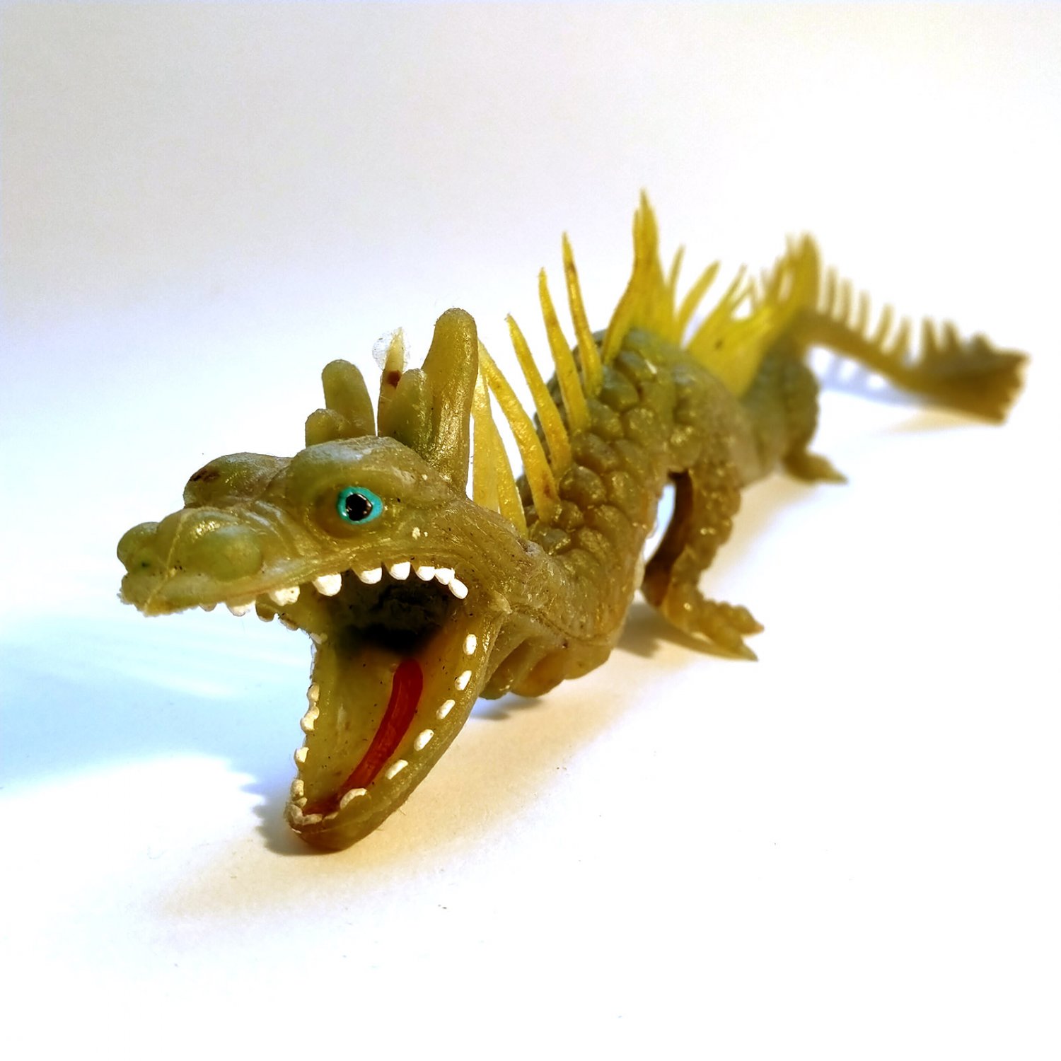 Chinese soft rubber dragon big vintage figure 80's jiggler