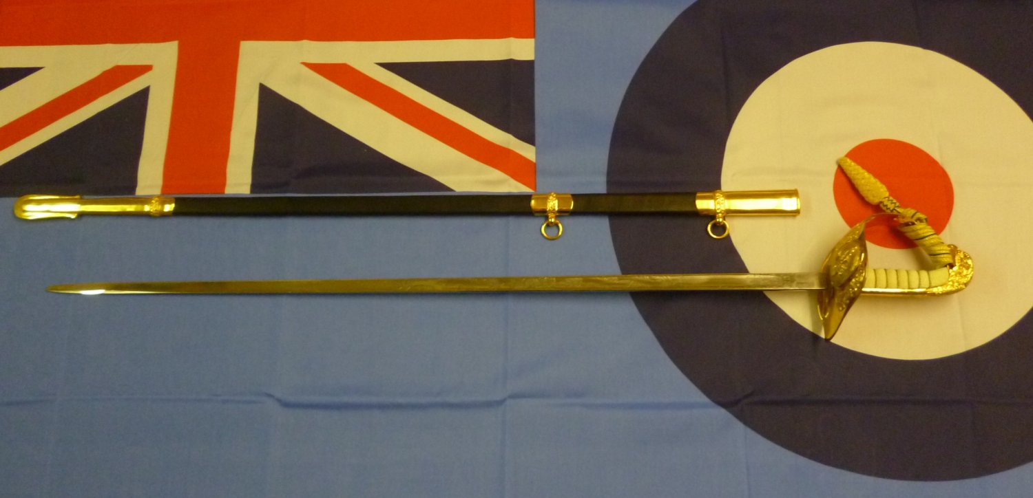 British RAF Royal Air Force Officer's Ceremonial Sword and Knot