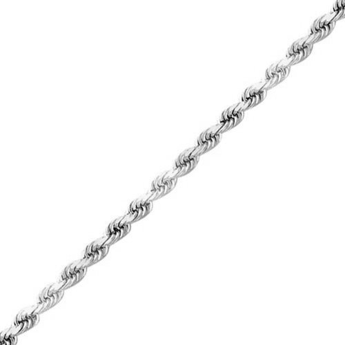Sterling Silver Italian Rope Chain Necklace 1.4mm