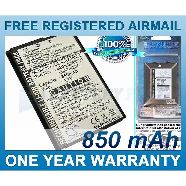 BATTERY FOR LG AX275 AX271 AX380 WAVE UX380 AX300 UX300 UX370