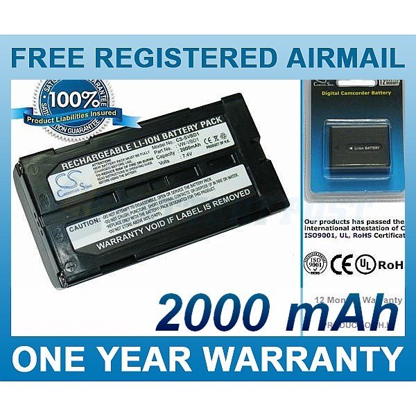 BATTERY FOR JVC GR-DVM1 GR-DV9000 GR-DVM1U GR-DVL9000 GR-DLS1U GR-VBM1 ...