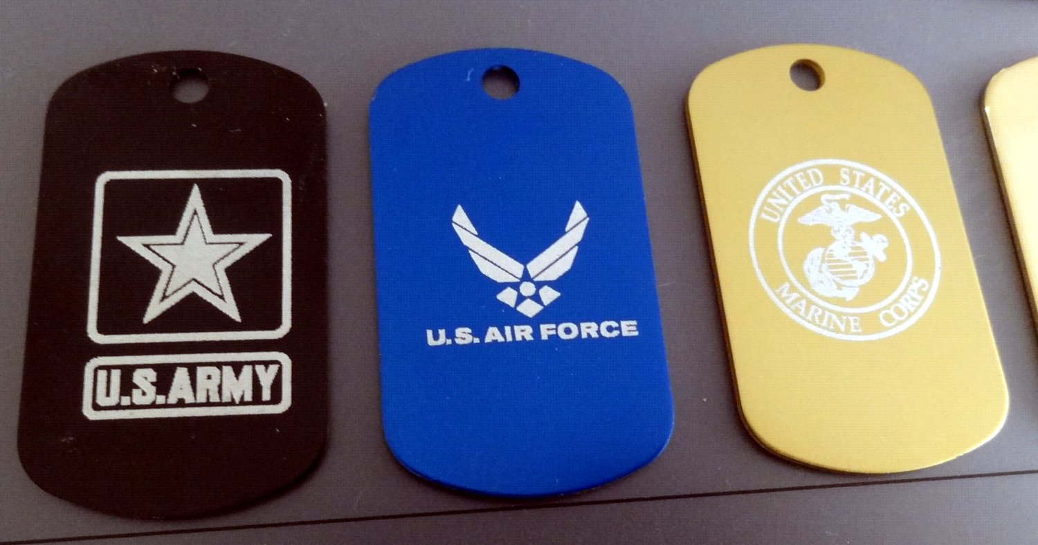 ENGRAVED MILITARY SERVICE DOG TAGS