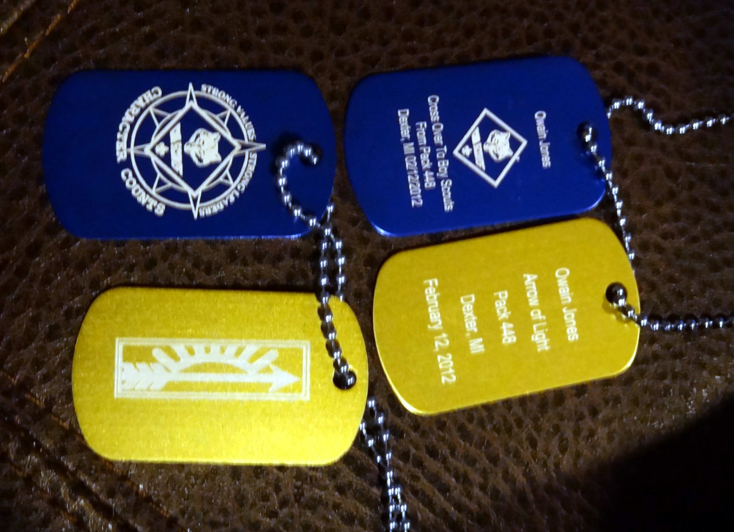 CUB SCOUT ARROW OF LIGHT & CROSS OVER AWARD SET
