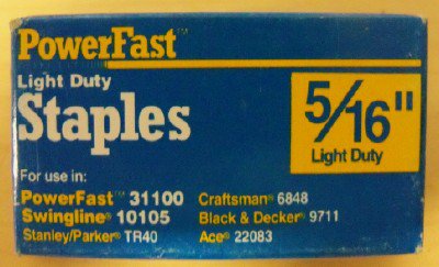 PowerFast Light Duty Staples, 5/16"