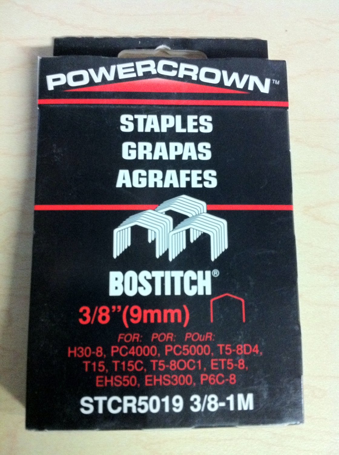 Stanley-Bostitch Powercrown 3/8" Staples STCR5019 (1000 Pack)