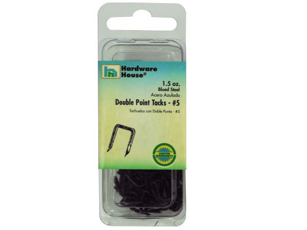 Blued Steel Double Point Tacks #5, 1.5 ounces 215 Count
