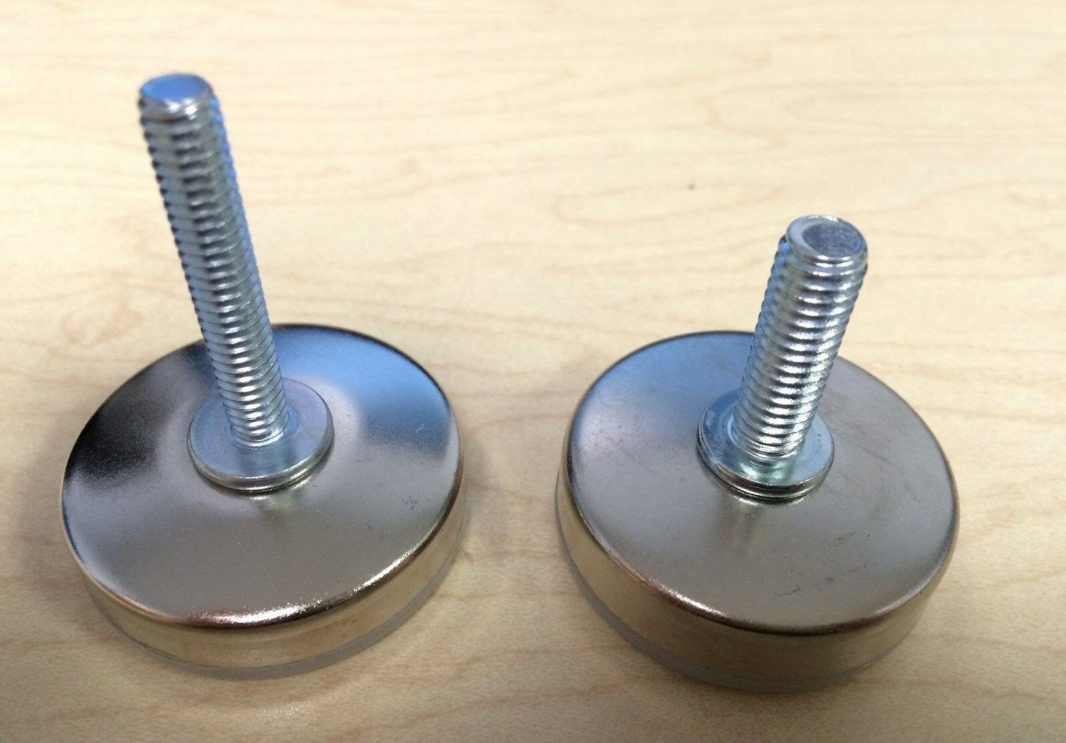 16 Adjustable Steel Threaded Nylon Base Furniture Stem Glides Levelers ...