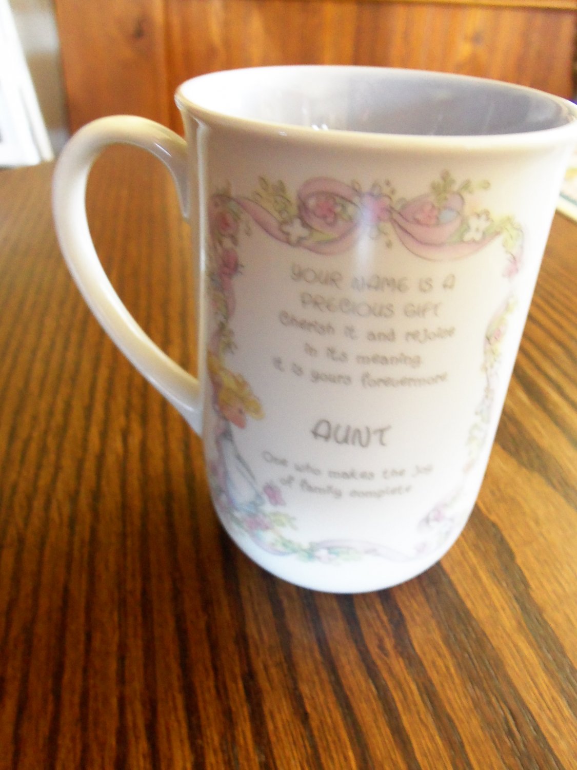 Precious Moments "AUNT" Name Coffee Cup Mug location88