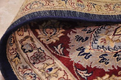 8x8 SQUARE WOOL HANDMADE AREA RUG PERSIAN BLUE RED NEW
