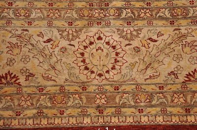 10x14 WOOL AREA RUG FINE PERSIAN RUST BEIGE HANDMADE