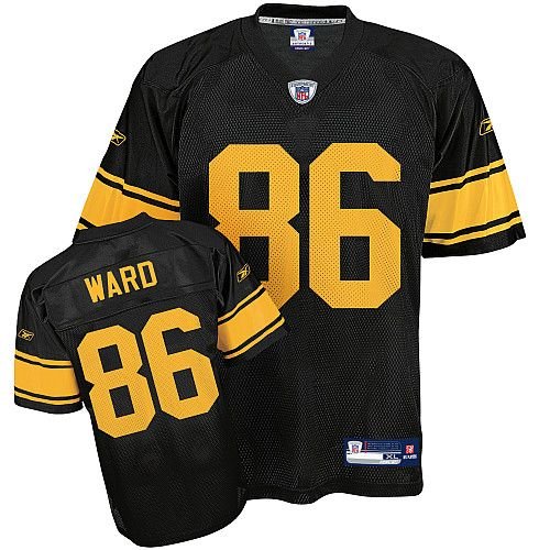 Reebok Pittsburgh Steelers Hine Ward #86 Black With Yellow Number ...