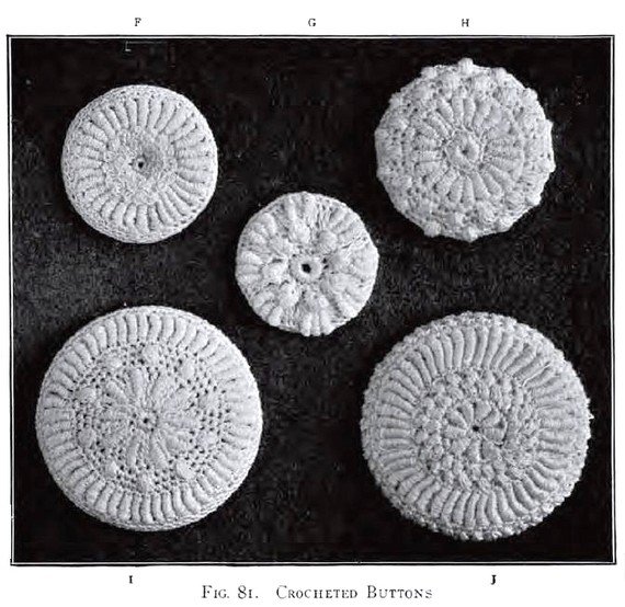 Antique Irish Crochet Buttons 1912 PDF Pattern