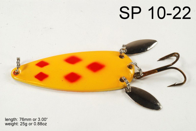 [SP 10-22]3"" Five of Diamonds Bass Pike Trout Casting Spoon Fishing ...