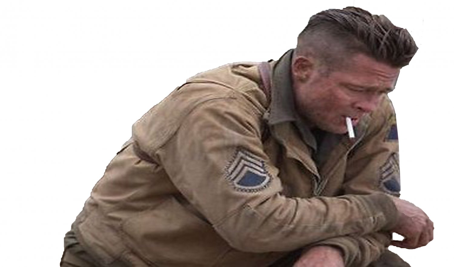 Fury Brad Pitt Tanker World War 2 Cotton Jacket