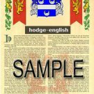 HINOJOSA - SPANISH - Coat of Arms - Family Crest - Armorial GIFT! 8.5x11