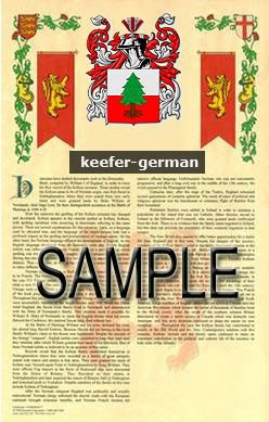 KEEFER - GERMAN - Armorial Name History - Coat of Arms - Family Crest ...