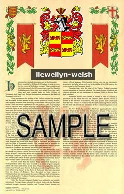 LLEWELLYN - WELSH - Armorial Name History - Coat of Arms - Family Crest ...