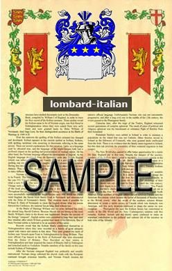 LOMBARD - ITALIAN - Armorial Name History - Coat of Arms - Family Crest ...