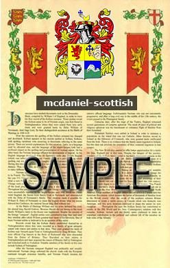 MCDANIEL - SCOTTISH - Armorial Name History - Coat of Arms - Family ...