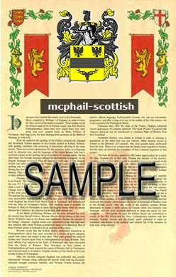 MCPHAIL - SCOTTISH - Armorial Name History - Coat of Arms - Family ...