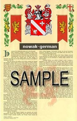 NOWAK - GERMAN - Armorial Name History - Coat of Arms - Family Crest ...