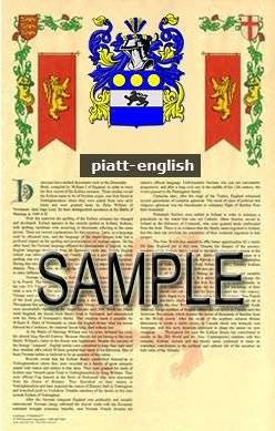 PIATT - ENGLISH - Armorial Name History - Coat of Arms - Family Crest ...