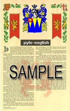 PYLE - ENGLISH - Armorial Name History - Coat of Arms - Family Crest ...