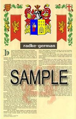 RADKE - GERMAN - Armorial Name History - Coat of Arms - Family Crest ...