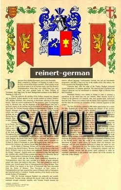 REINERT - GERMAN - Armorial Name History - Coat of Arms - Family Crest ...
