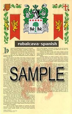 RUBALCAVA - SPANISH - Armorial Name History - Coat of Arms - Family ...