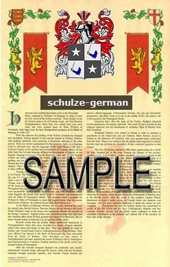 SCHULZE - GERMAN - Armorial Name History - Coat of Arms - Family Crest ...