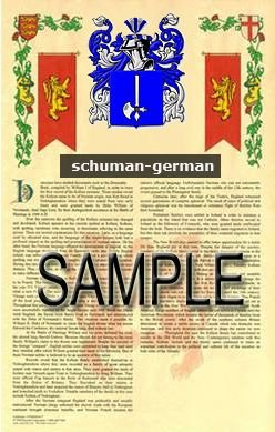 SCHUMAN - GERMAN - Armorial Name History - Coat of Arms - Family Crest ...