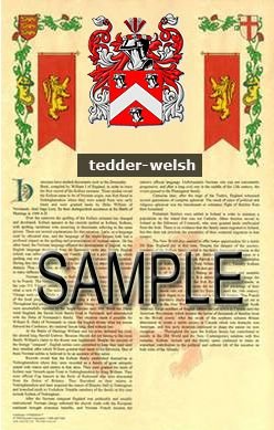 TEDDER - WELSH - Armorial Name History - Coat of Arms - Family Crest ...