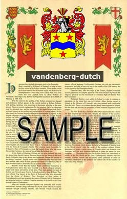 VANDENBERG - DUTCH - Armorial Name History - Coat of Arms - Family ...