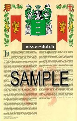 VISSER - DUTCH - Armorial Name History - Coat of Arms - Family Crest ...