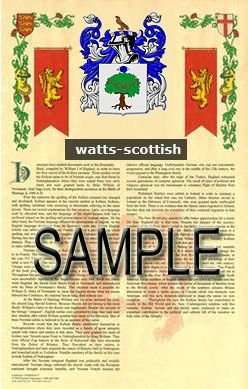 WATTS - SCOTTISH - Armorial Name History - Coat of Arms - Family Crest ...