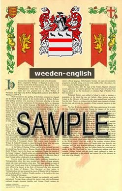 WEEDEN - ENGLISH - Armorial Name History - Coat of Arms - Family Crest ...