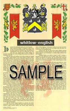 WHITLOW - ENGLISH - Armorial Name History - Coat of Arms - Family Crest ...