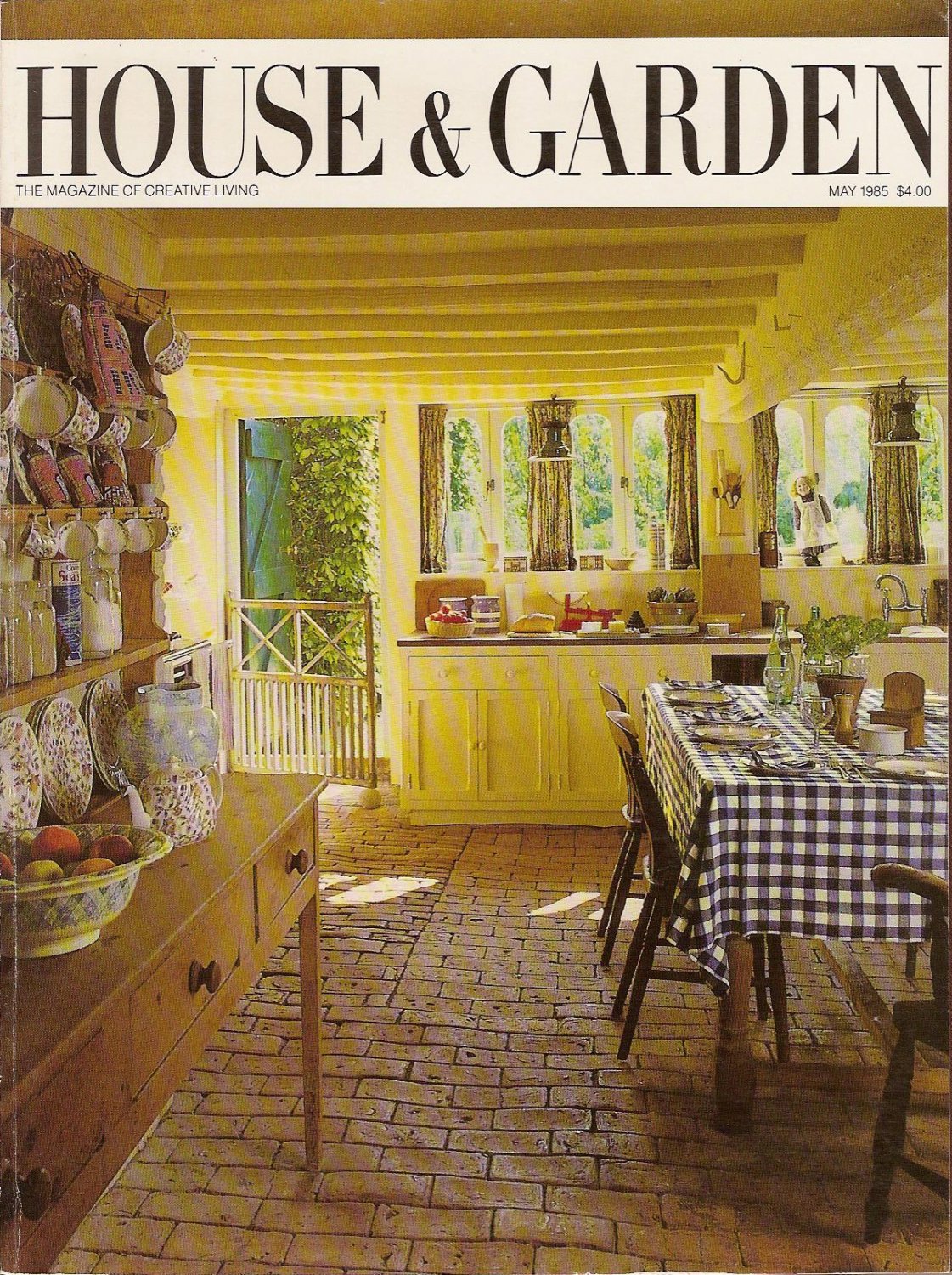 HOUSE & GARDEN May 1985 1980's Magazine Thorpe Hall English Manor ...