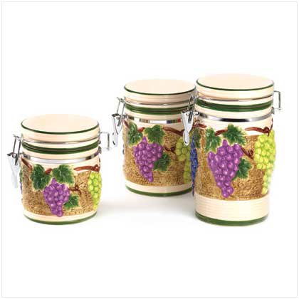 Grape Arbor Canister Set -- FREE SHIPPING