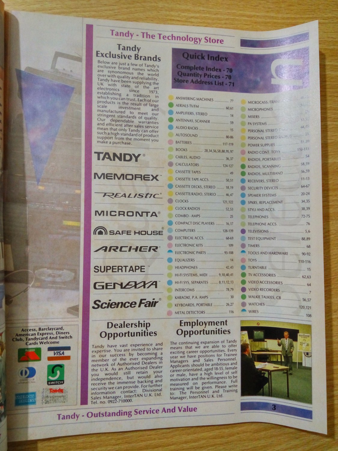 Tandy Electronics Catalogue 1990.1991 Rare