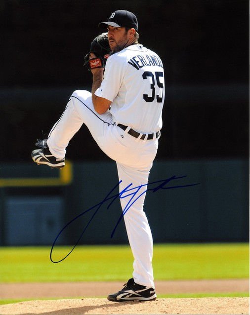 JUSTIN VERLANDER SIGNED POSTER PHOTO 8X10 RP AUTOGRAPHED * DETROIT TIGERS