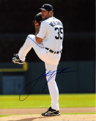 JUSTIN VERLANDER SIGNED POSTER PHOTO 8X10 RP AUTOGRAPHED * DETROIT TIGERS